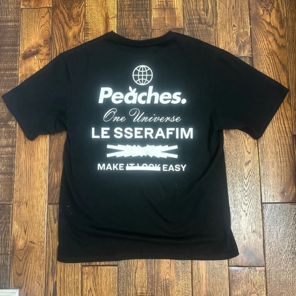 Hybe | Shirts | Lesserafim T Shirt Peaches | Poshmark